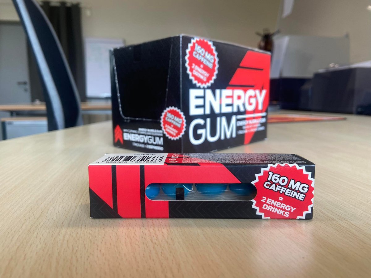 ENERGY GUM - caffeïne kauwgom - energy bubble gum - sport kauwgom ...