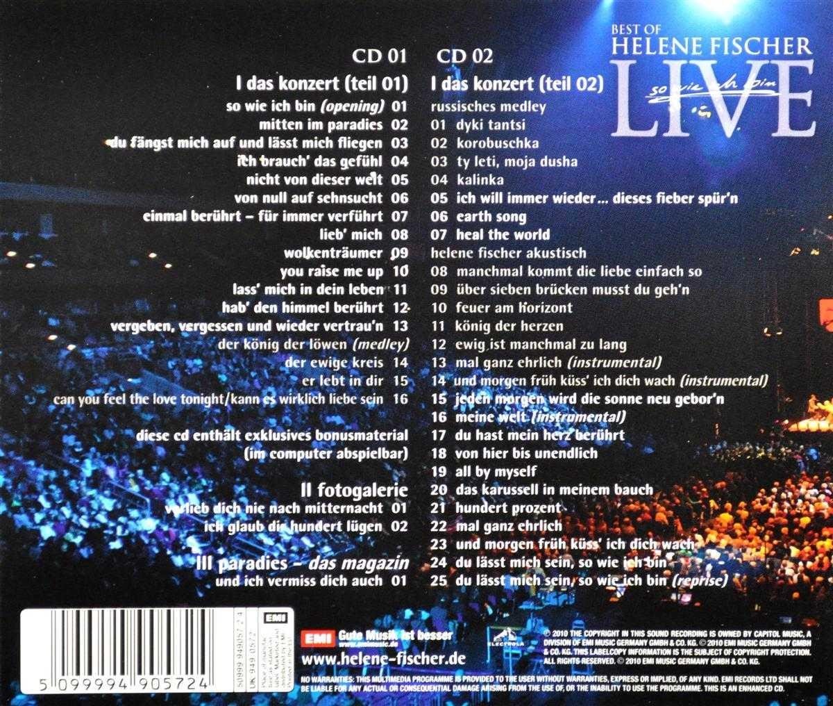 Helene Fischer - Best Of Live - So Wie Ich Bin (2 CD), Helene Fischer ...
