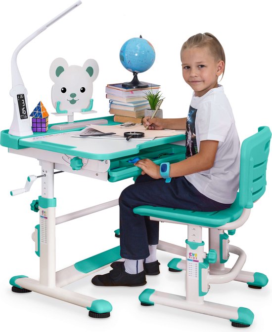 Mealux XL Teddy - Kinderbureau met bureaustoel – Kindertafel met stoel - Children's... | bol.com