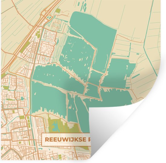 Muurstickers - Sticker Folie - Vintage - Kaart - Plattegrond ...