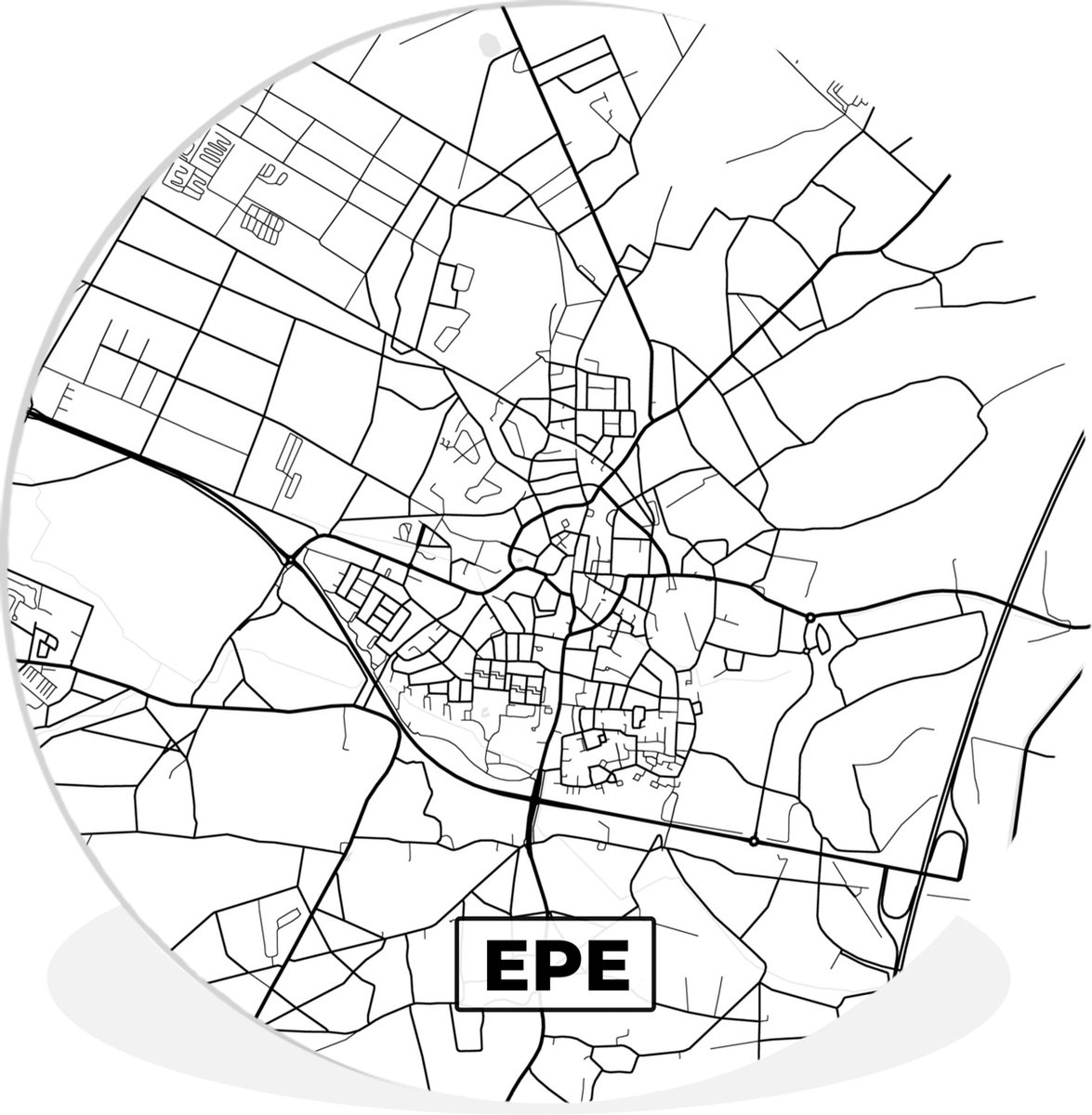 Wall Circle - Wall Circle Indoor - Epe - Map - Map - City Map - ⌀ 60 cm ...