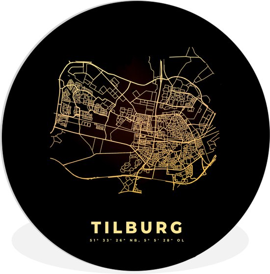 Wall Circle - Wall Circle Indoor - City Map - Tilburg - Map - Map ...