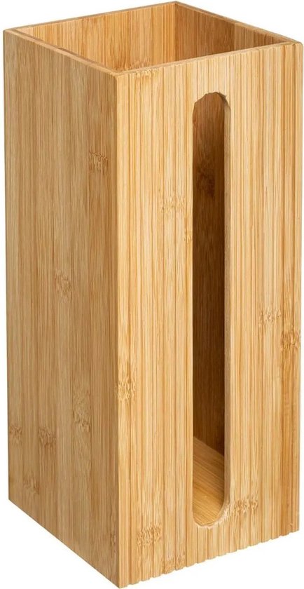 Wc/toiletrolhouder reservoir bruin 3 rollen 36 cm van bamboe - Wc-rol ...