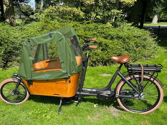Vogue Carry 2 bakfiets regentent model Mila kleur Groene bakfietshoes | bol