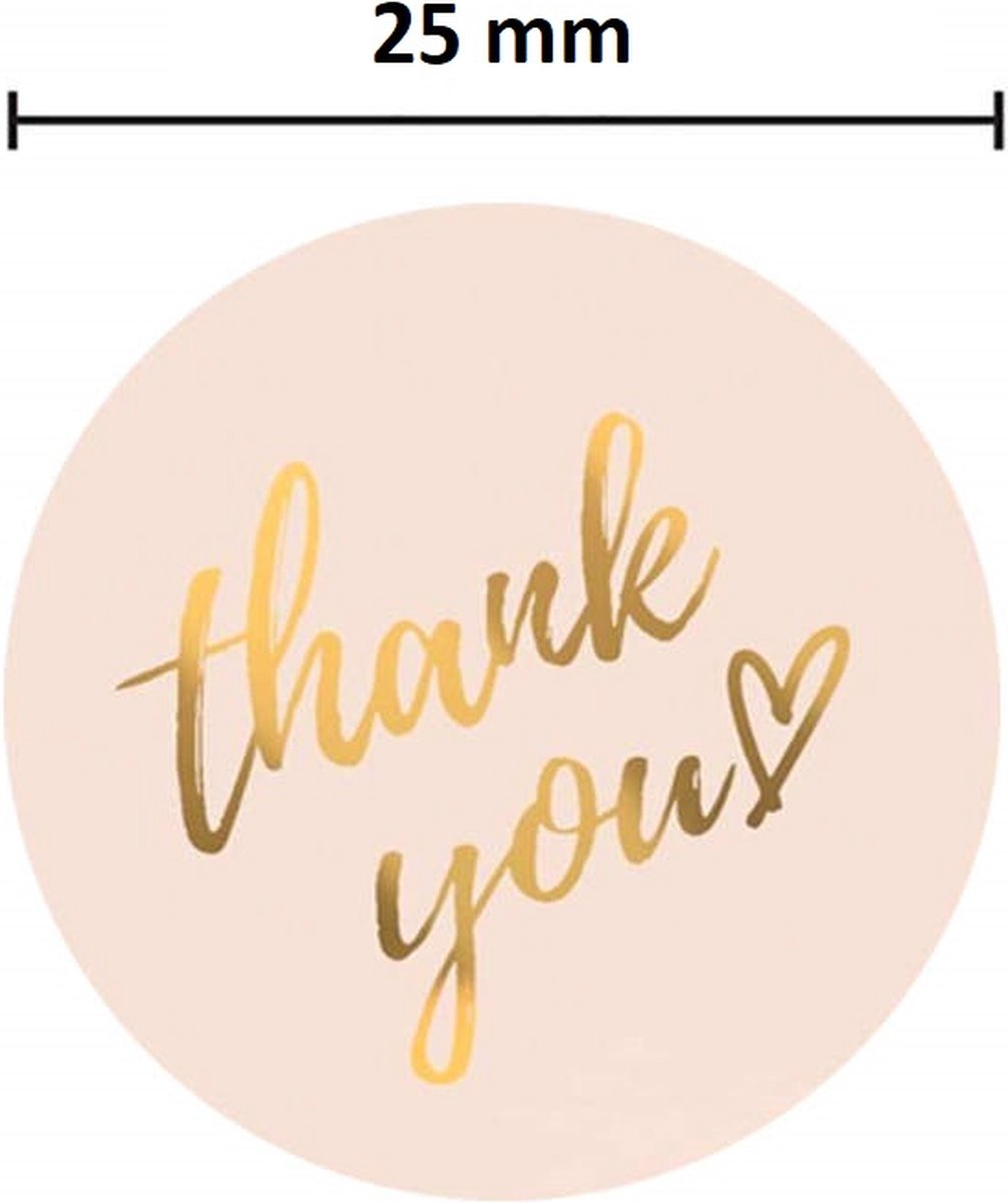 1000x Thank you Stickers - Bedankt Stickers - 25 mm - Sluitstickers | bol.com