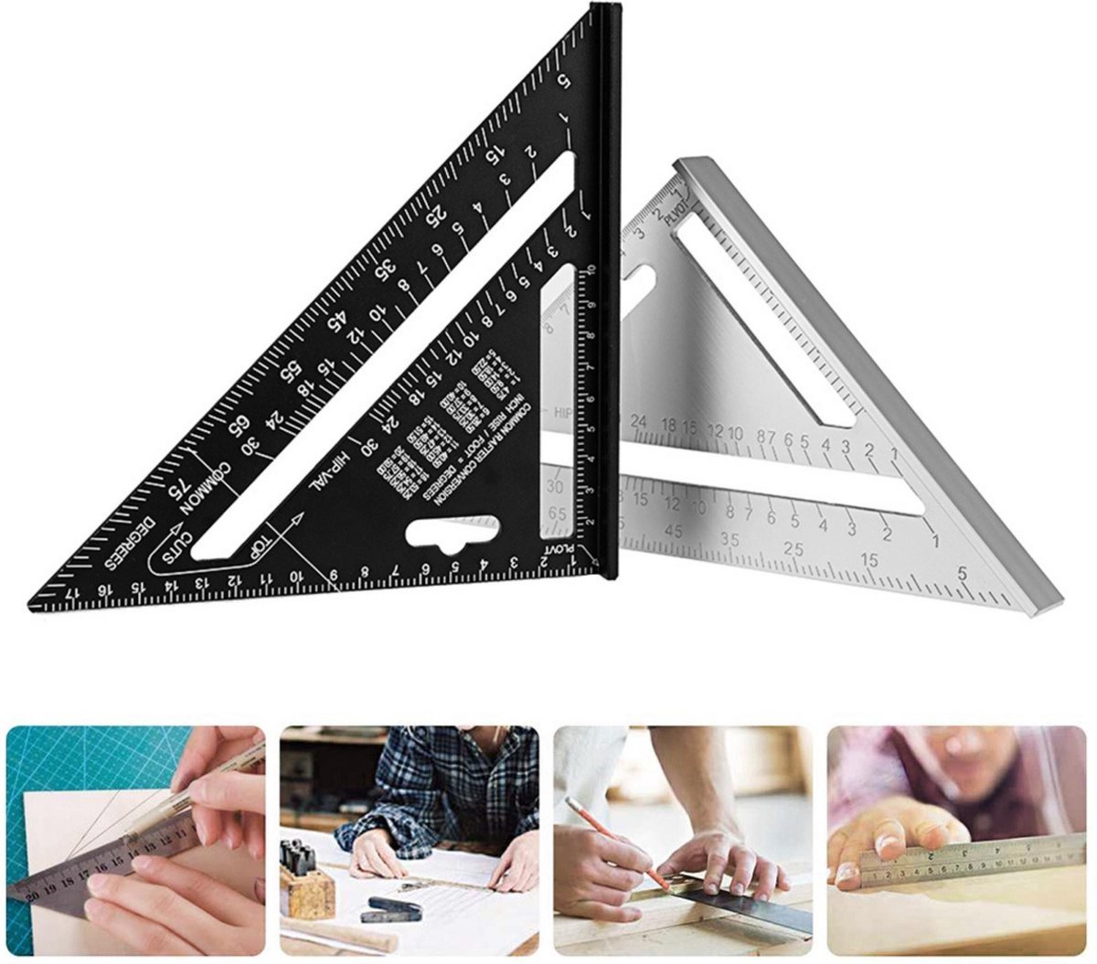 Winkelhaak - Blokhaak - Timmerman Meet Driehoek - 5 in 1 Gradendriehoek ...