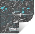 Muurstickers - Kaart – Plattegrond – Stadskaart – Saint Ghislain ...
