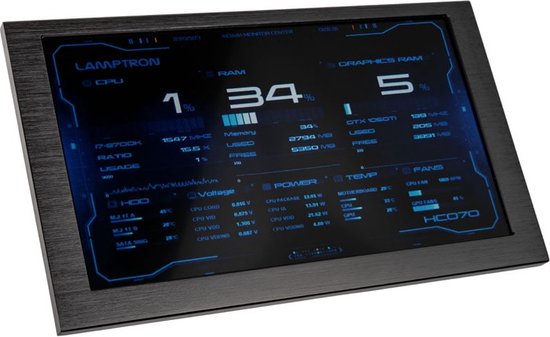 Lamptron HC070 PC Hardware Real Time Monitoring met AIDA64 | bol