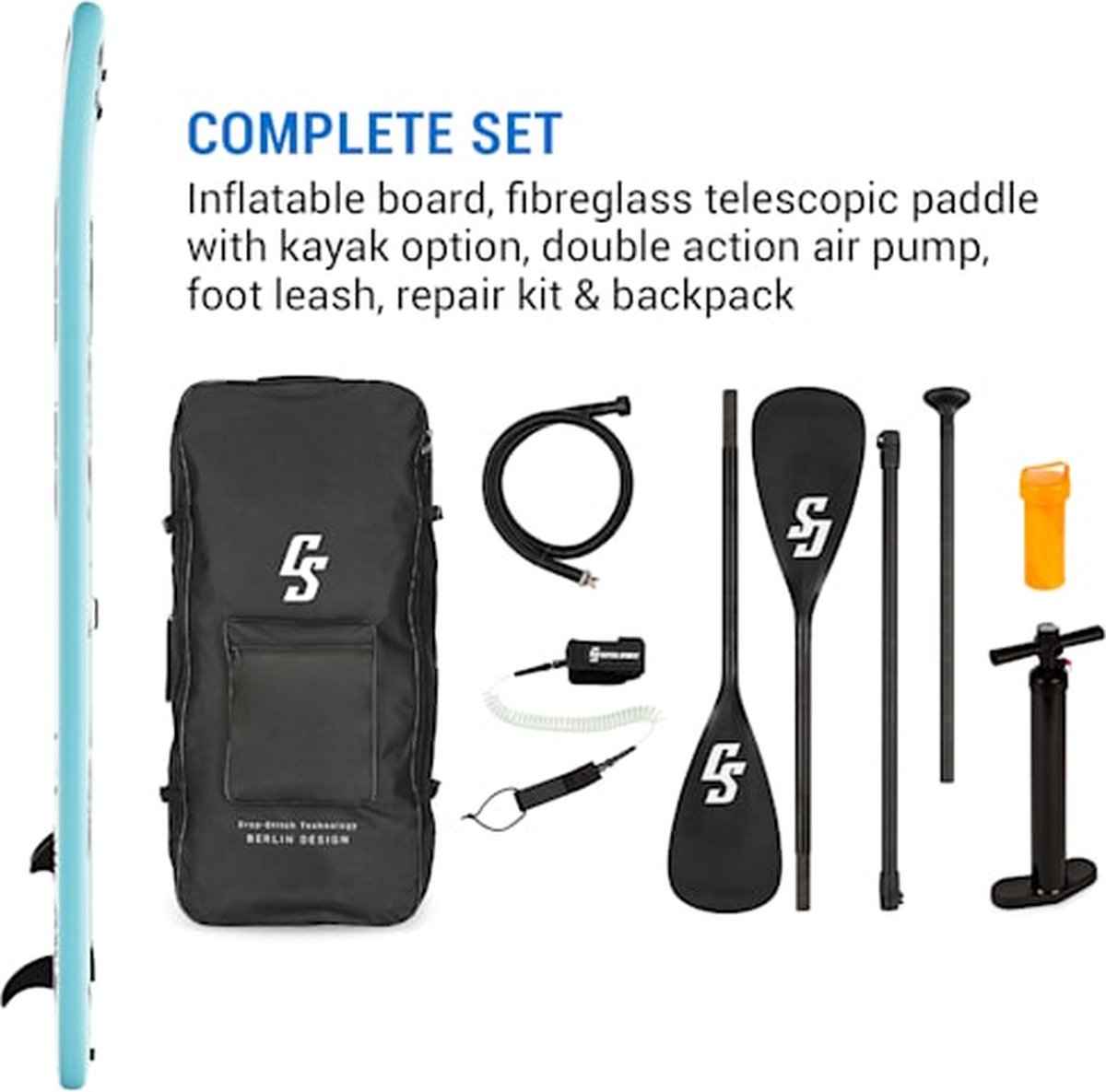 CAPITAL SPORTS Kipu Allrounder tandem opblaasbaar paddleboard - Cruiser ...