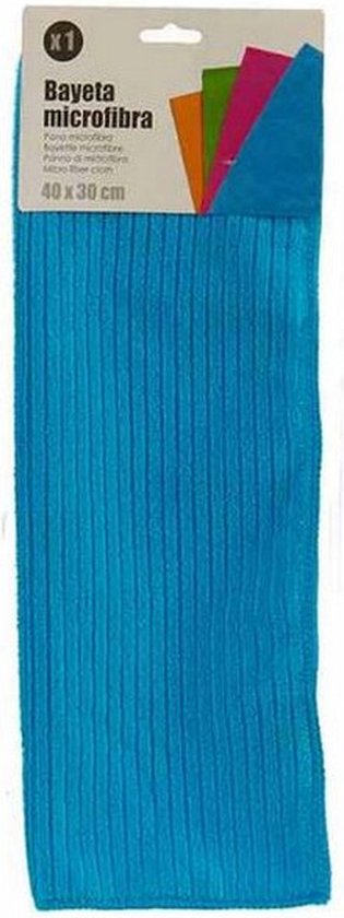 poetsdoek 40 x 30 x 1 cm microvezel blauw | bol.com