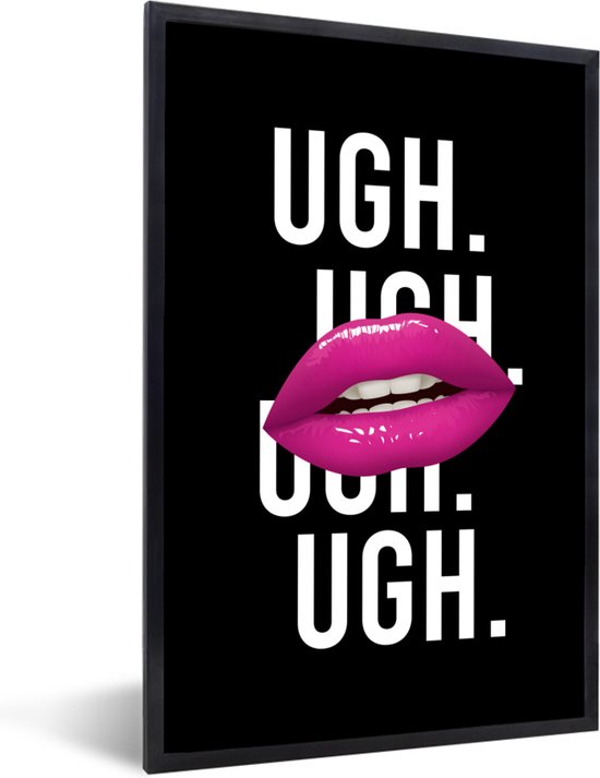 Fotolijst incl. Poster - Kinderen - Spreuken - Mond - Quotes - Ugh. Ugh ...