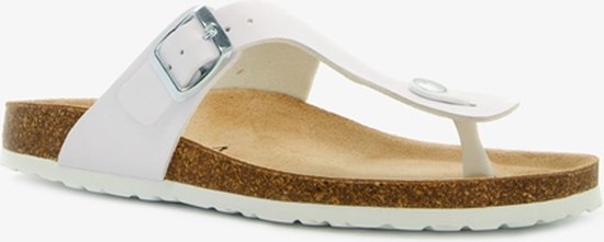 Bio Life dames bio teenslippers - Wit - Maat 36 - Echt leer | bol.com