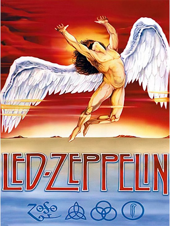 Signs-USA - Muziek Sign - metaal - Led Zeppelin - Angel - 30 x 40 cm | bol