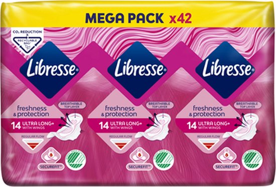 Libresse - Ultra Normal Wing maandverband - megapack - 42 Stuks | bol