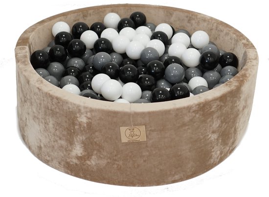 Ballenbakje.nl - Ballenbak XL VELVET GOUD | 90x40 cm | Inclusief 250 ...