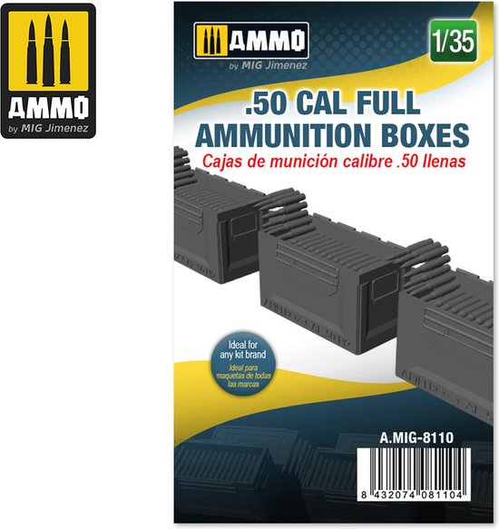 .50 cal Full Ammunition Boxes - Scale 1/35 - Ammo by Mig Jimenez - A.MIG-8110 | bol.com
