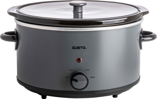 Gusta Slow Cooker 3,5L Antraciet | bol