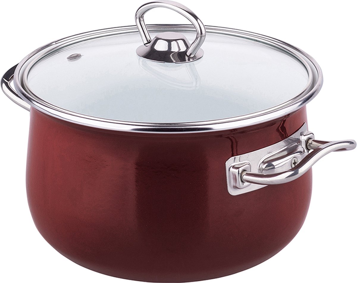 Silesia Kate 8 delige emaille pannenset retro rood - Limited edition ...