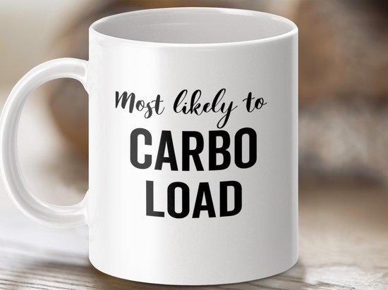 Mok - Meest waarschijnlijk Carbo Load, Fun Mok, Grappige Koffie Mok ...