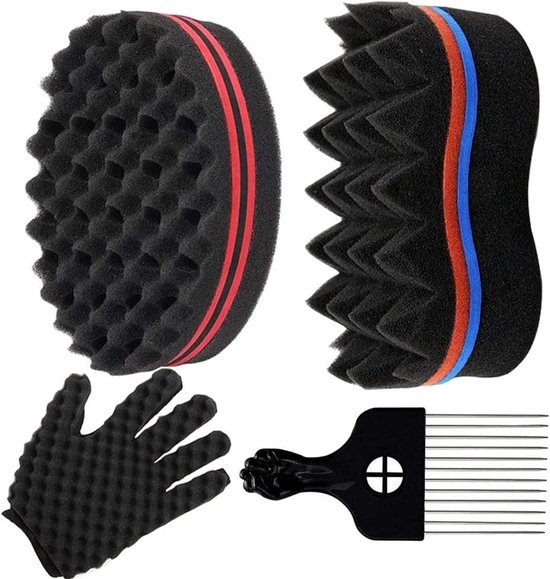 Allecto plus - Twist Haarsponsen voor krullend haar, 2 stuks met ...