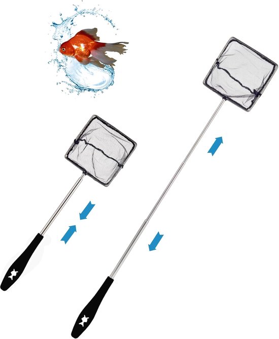 Landing Net - Aquarium Visnet met Telescopische Handgreep - RVS voor ...