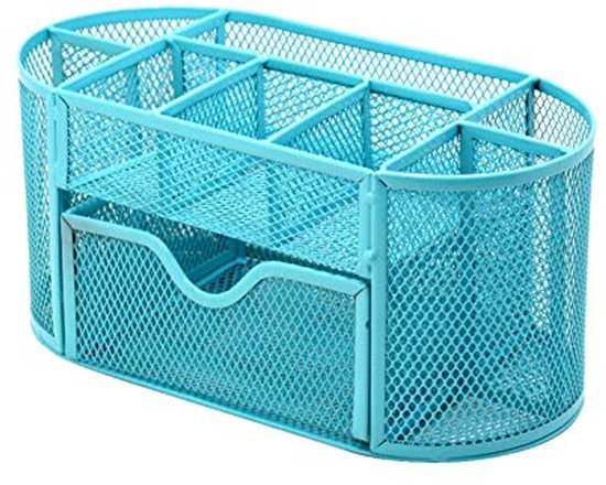 Multifunctionele Bureau Organizer met Lade - Blauw | bol