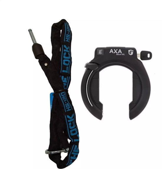 AXA Fietsslot Combinatie - Frame- en Insteekketting - 120 cm - Zilver ...