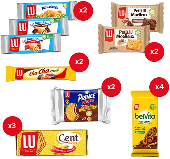 Boîte à Biscuits LU Festival – 745g - Mix de Belvita, Cent Wafers ...