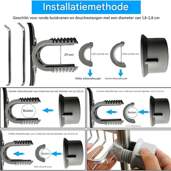 Spülbecken Organizer - Gootsteenrek - Houdt Spülugensilien Droog en ...