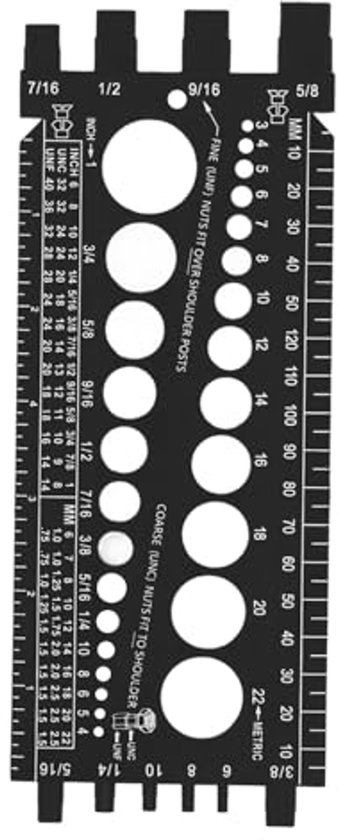 Thread Control Nut Bolt Screw Thickness M3 To M22 Metric #4 To 3/4 ...
