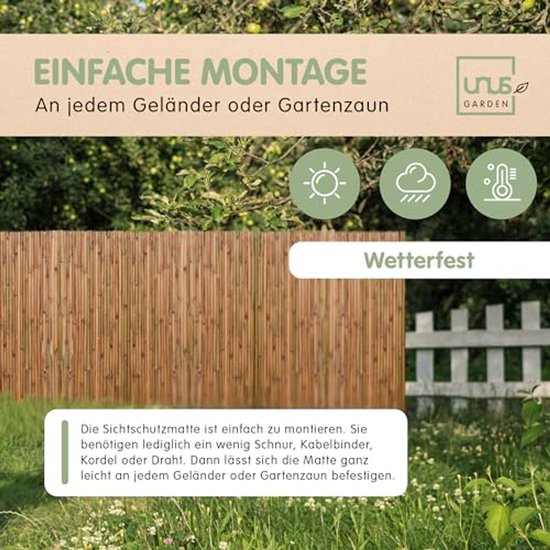 Bamboe omheining en windscherm voor terras, balkon en tuin ...