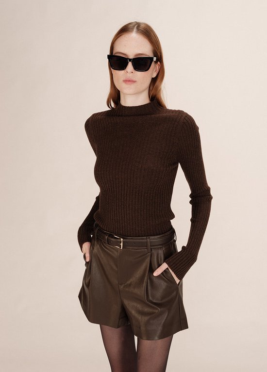 Grace & Mila Travis short vegan leather bruin | bol