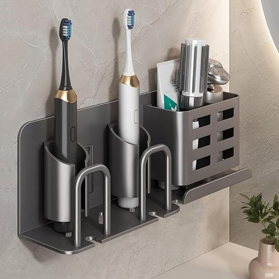 Wandmontage Tandenborstelhouder 1 Stuks - Aluminium Badkamer Opbergrek ...