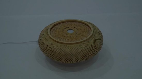 Plafondlamp bamboe - Handgeweven rotan lamp - 40cm - Rustiek & vintage ...