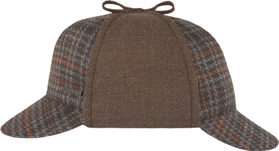 Hatland - Sherlock - Baseball cap met dubbele klep - Bruin - Maat XL ...
