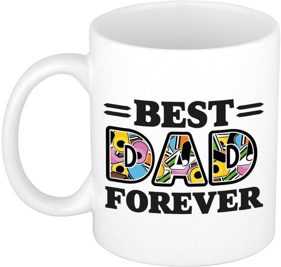 Bellatio Decorations Cadeau koffie/thee mok - de beste papa voor altijd - Engelse drop... | bol