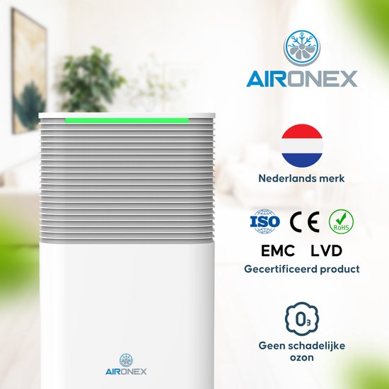 Aironex Luchtontvochtiger - 12 liter per dag - Stil, energiezuinig ...