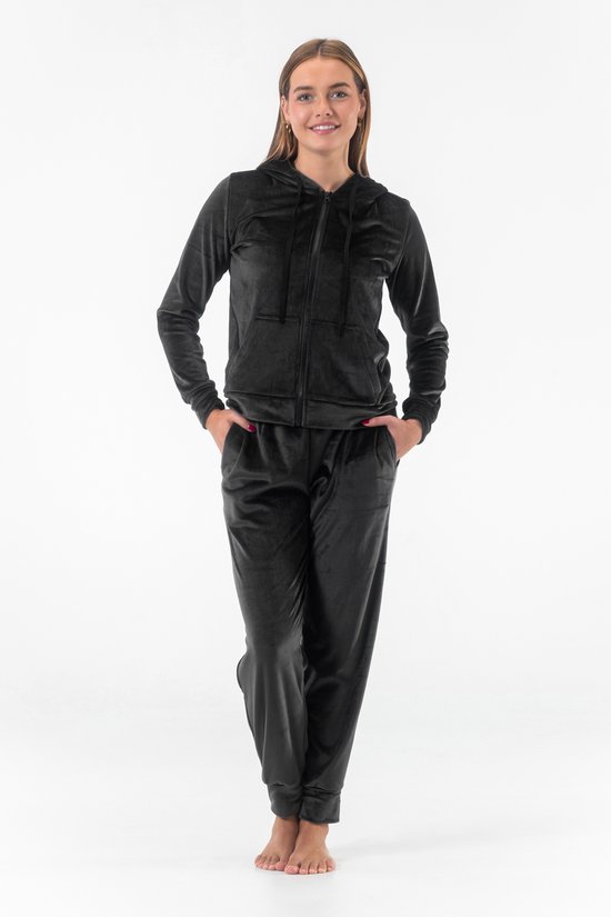 Dames Velours Huispak met Rits - Loungeset - Joggingpak - Trainingspak ...