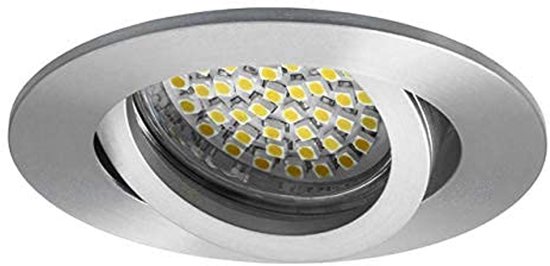 Draaibare inbouwlamp - LED GX5.3 50W - Geborsteld Aluminium | bol
