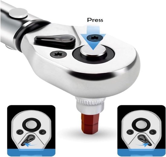 Dopsleutelset - 15-delige 1/4" Kleine Anti-Diefstal Torque Sleutel ...