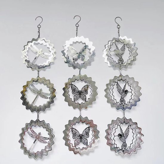 Windspinner - Windgong - Windvanger - Tuin Decoratie - 3-delige ...