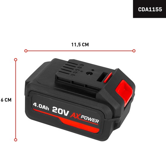 FERM AX-POWER Accu 20V 4.0Ah - Voor alle FERM AX-Power & FX-Power ...