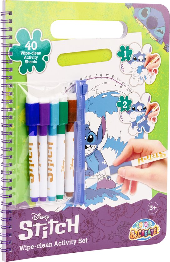 Stitch Wipe-Clean Activity Set | bol