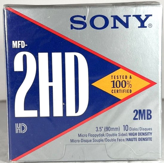 Floppy diskettes Sony 3.5" IBM formatted 1.44MB Floppy disk MFD-2HD ...