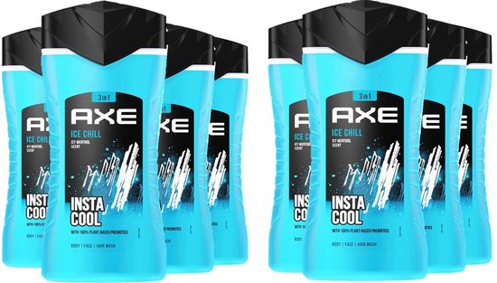 Gel douche AXE 3 en 1 - Ice Chill - 8 x 250 ml - Pack économique ...