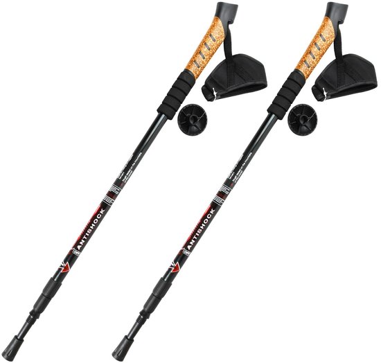 Set van 2 wandelstokken, 68-135 cm, telescopische aluminium ...