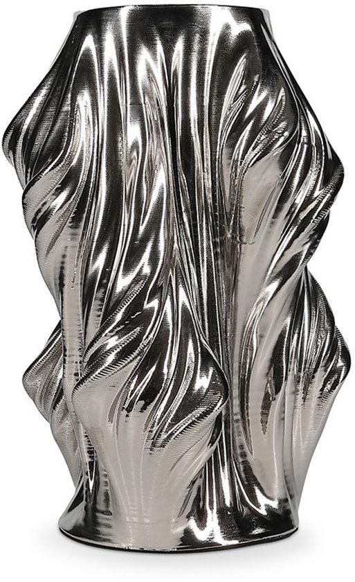 SP Collection Vaas 20x20xH28,5cm satin silver Vea | bol