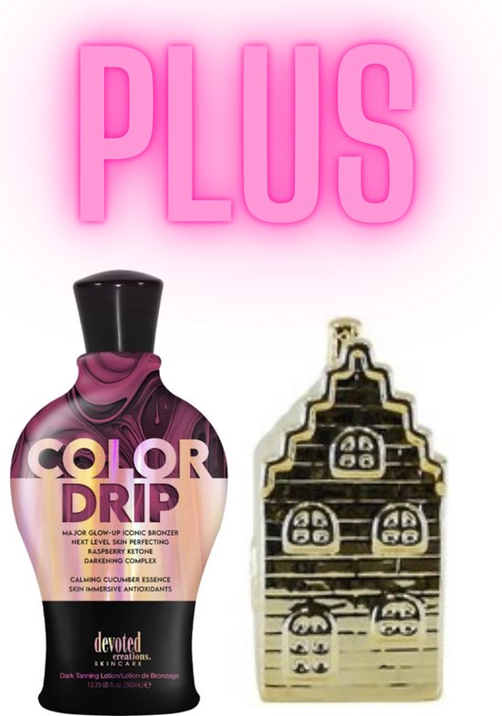 Devoted Creations Color Drip 360 ml PLUS Gouden Spaarpot Huis 13 cm ! | bol