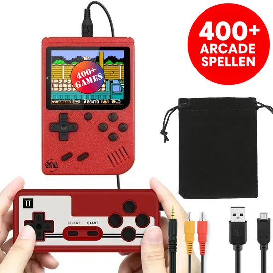 BSTNL Retro Game Console Met Extra Controller - 400 Arcade Games ...
