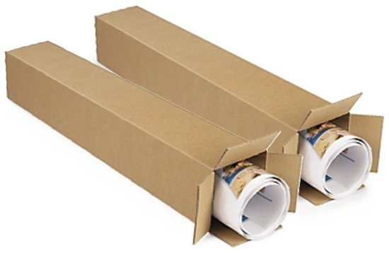 Lange Teckelbox doos 80 x 10 x 10 cm - 2x - Kartonnen verzenddozen ...